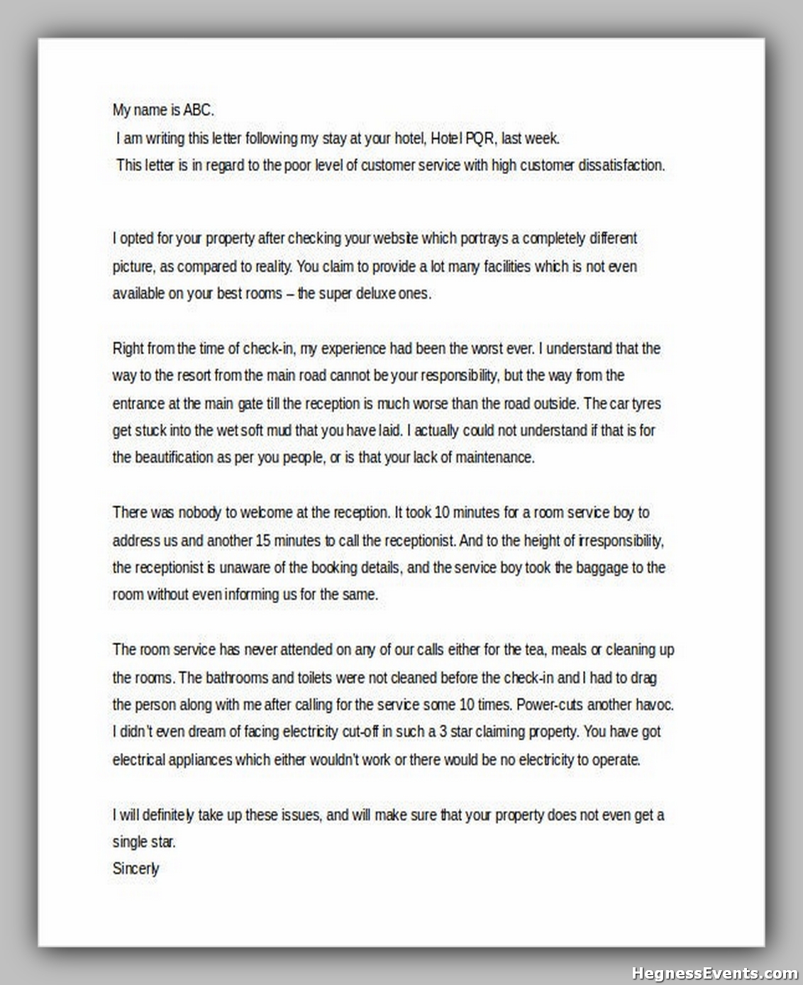 20 Great Consumer Complaint Letter Hennessy Events 20-great-consumer-complaint-letter-hennessy-events