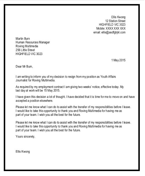 12 Amazing Resignation Letter Sample Template Example How To