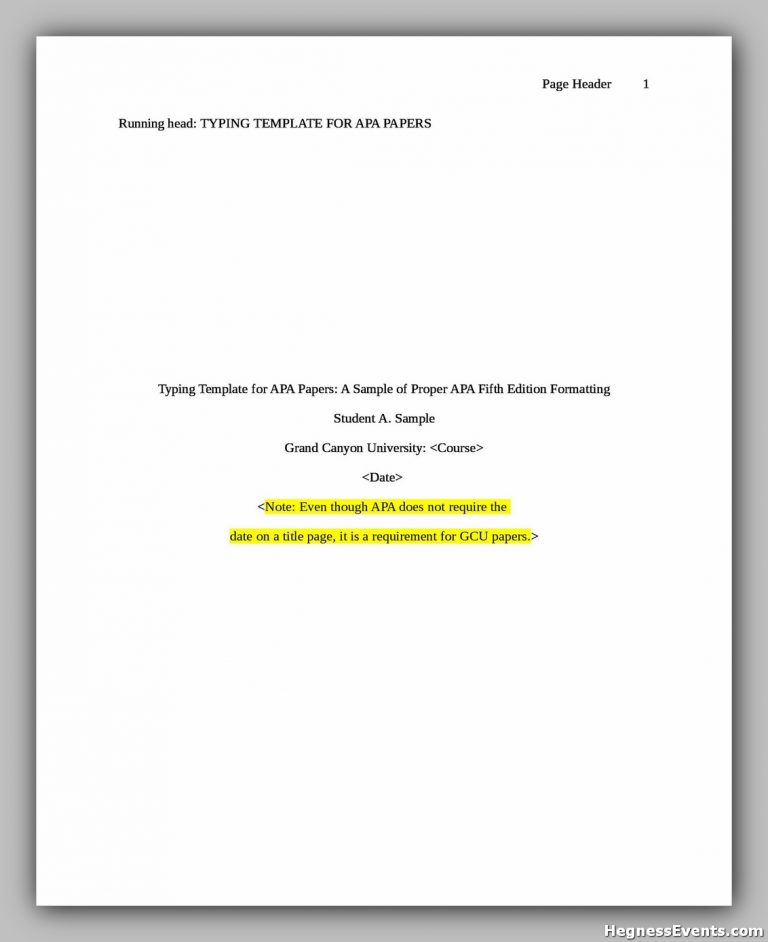 50 Best APA Research Paper Template - hennessy events