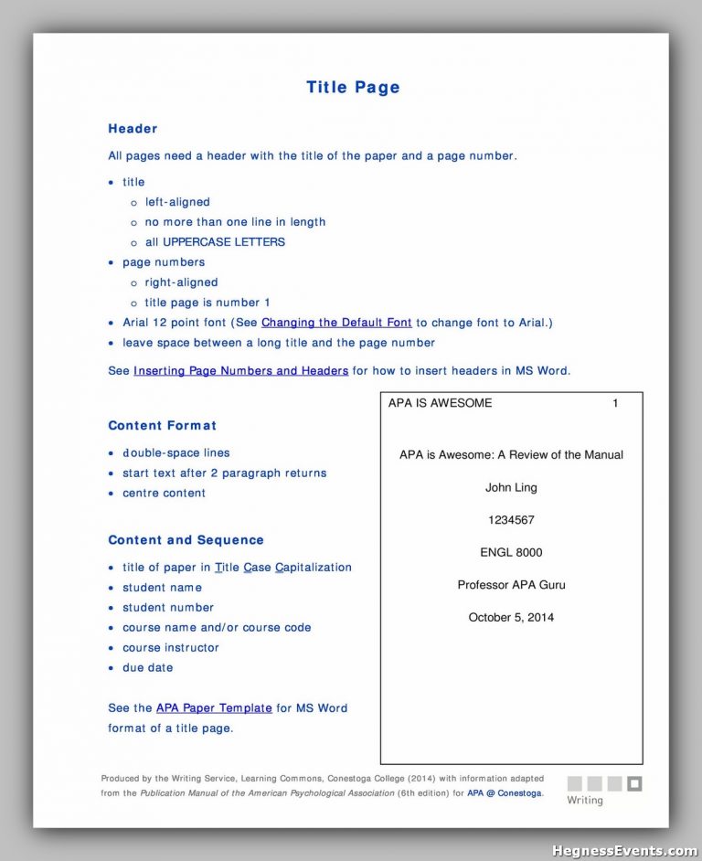 50 Best APA Research Paper Template - hennessy events