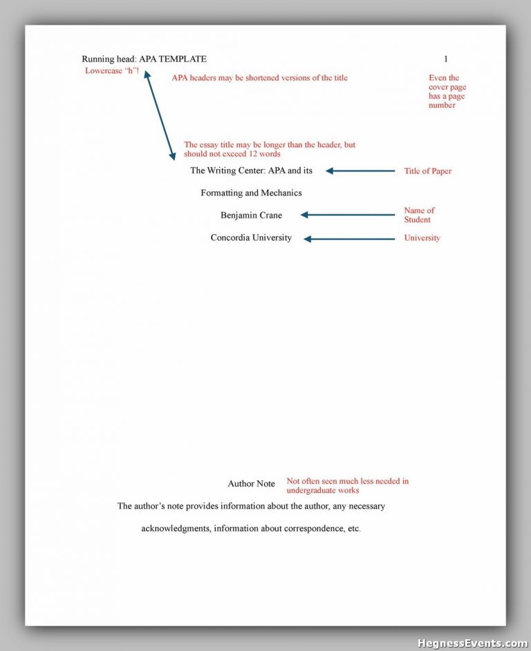 50 Best APA Research Paper Template - hennessy events