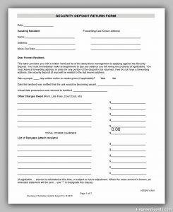 55+ Simple Security Deposit Form For Your Legally Agreement - hennessy ...