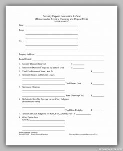 55+ Simple Security Deposit Form For Your Legally Agreement - hennessy ...