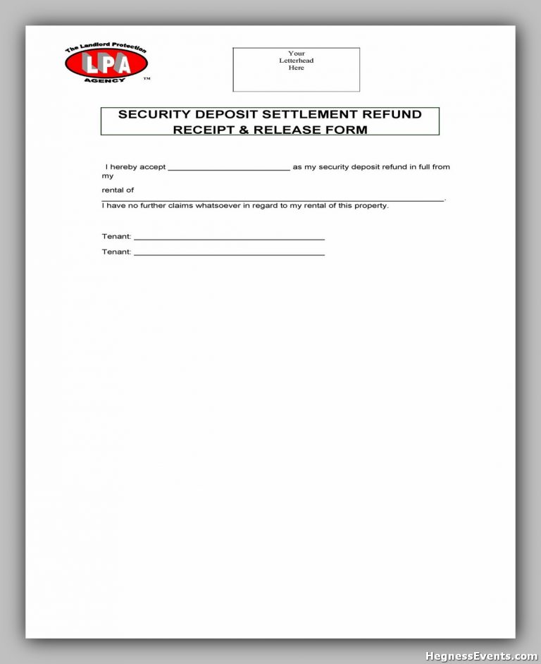 55+ Simple Security Deposit Form For Your Legally Agreement - hennessy ...