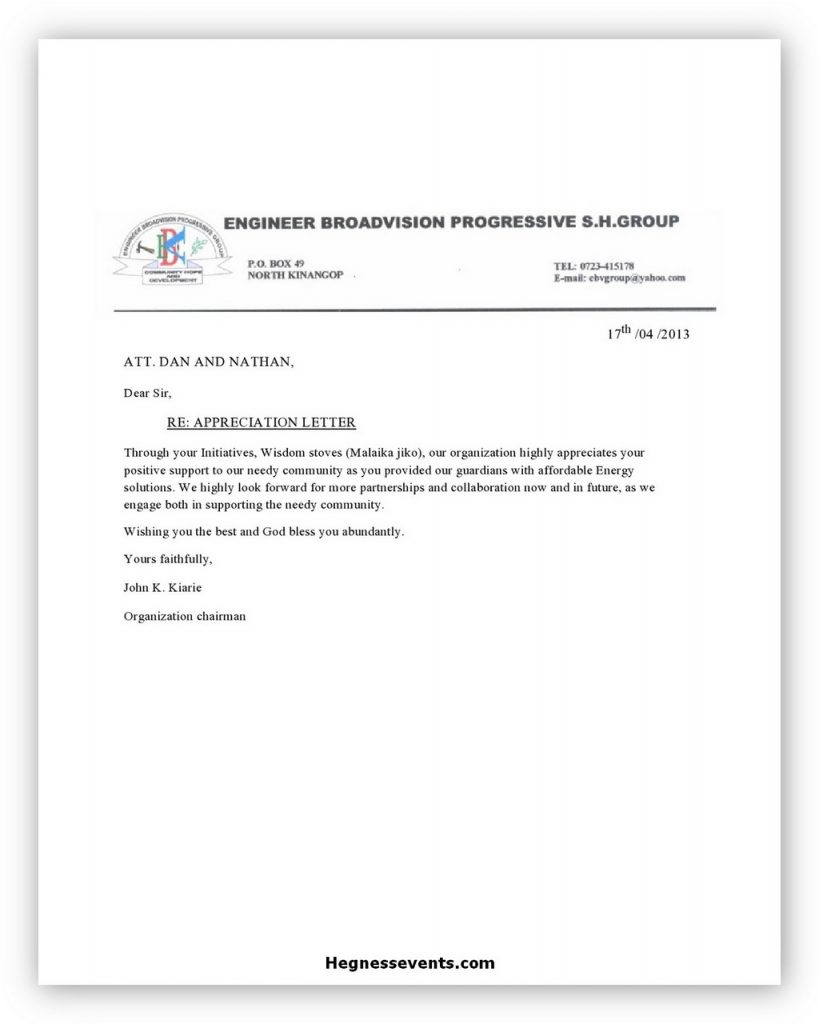 32+ Best Appreciation Letter Template and Writing Tips - hennessy events
