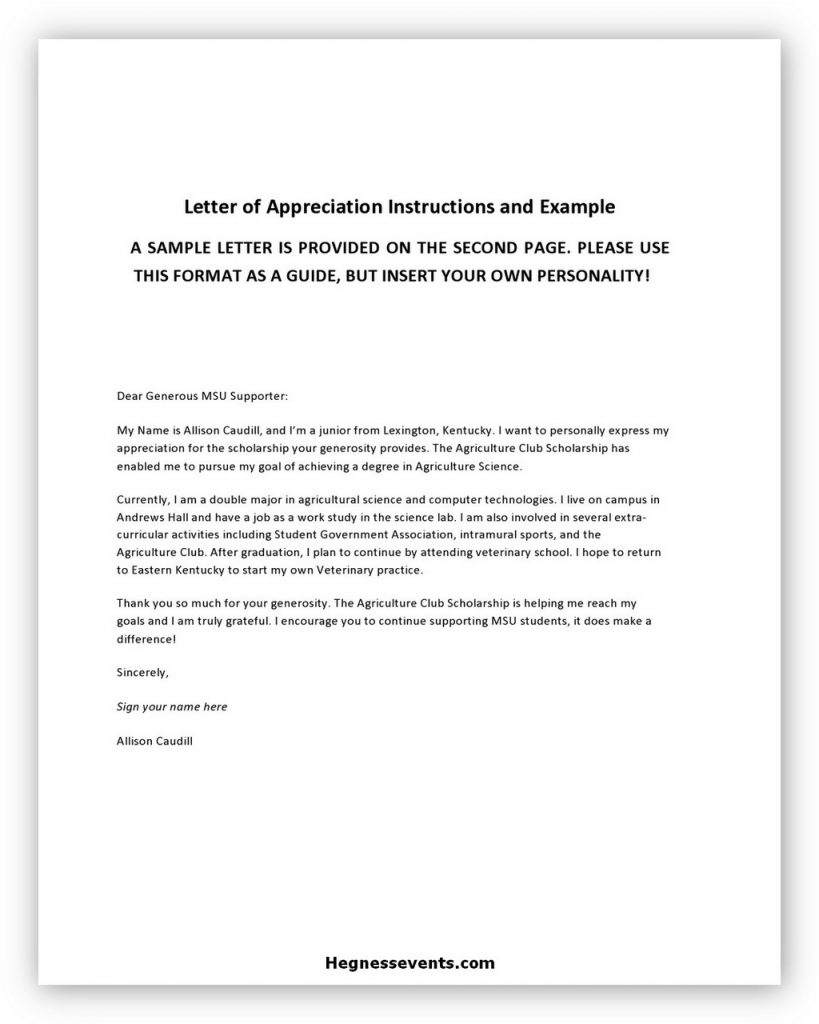 32+ Best Appreciation Letter Template and Writing Tips - hennessy events