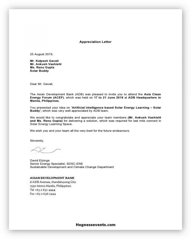 32+ Best Appreciation Letter Template and Writing Tips - hennessy events