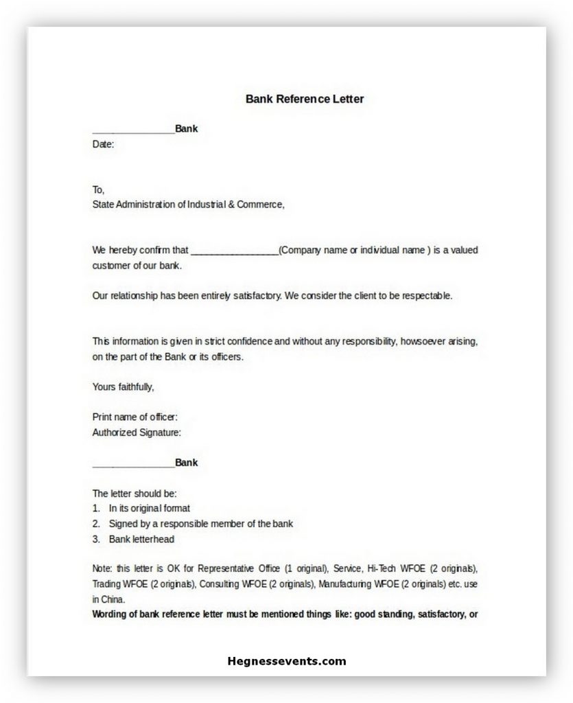 60 Best Letter of Reference Template and How to Write It - hennessy events