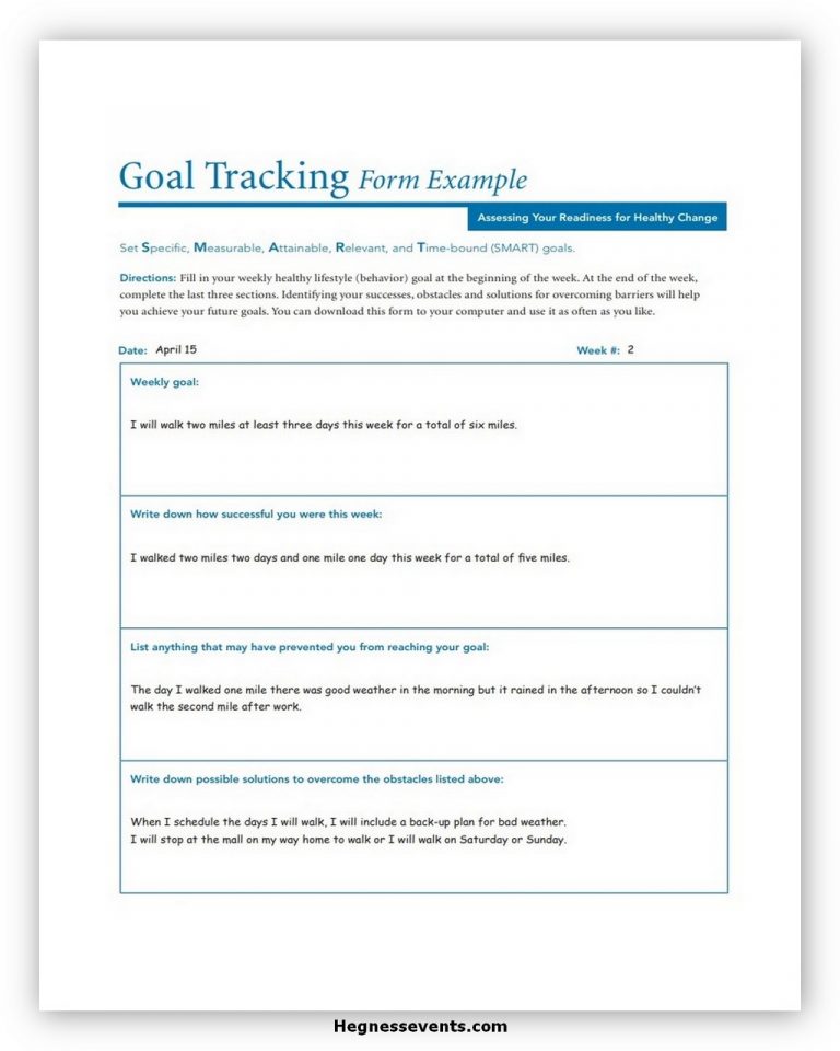 11 Free Goal Tracker Template - hennessy events