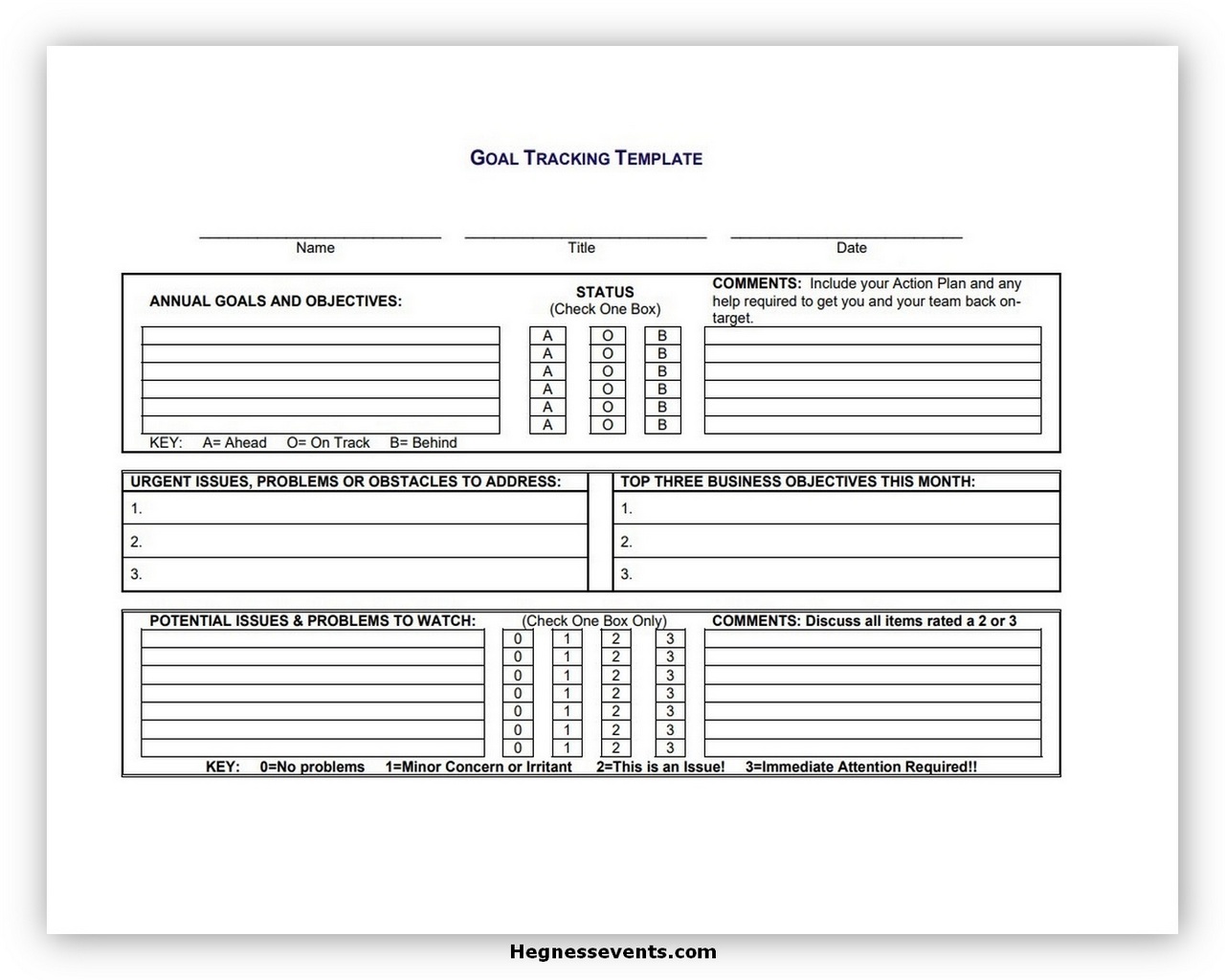 11 Free Goal Tracker Template - hennessy events