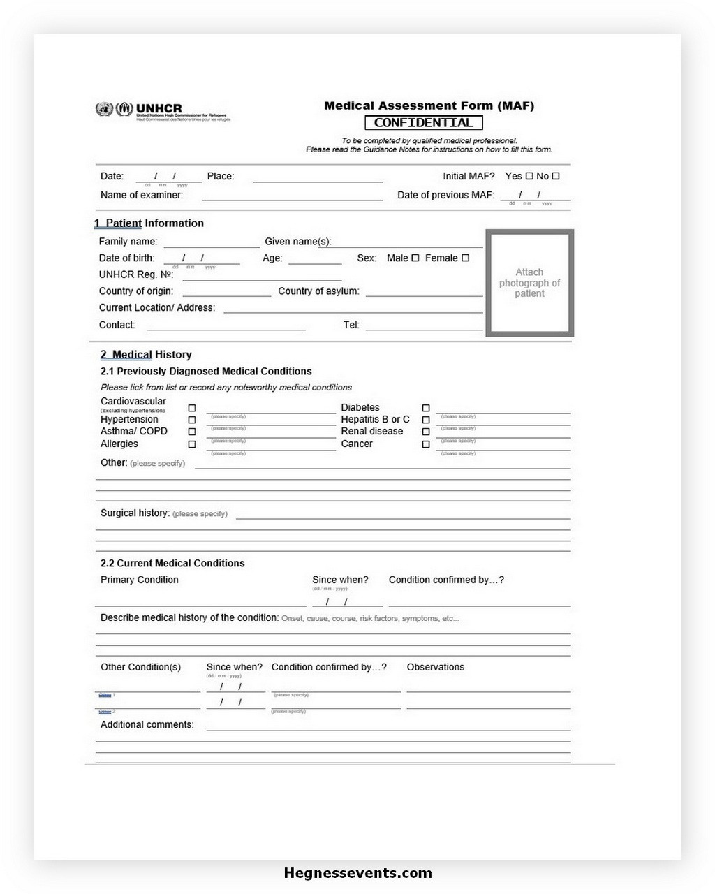 12+ Free Medical Assessment Form Template and The Benefit - hennessy events