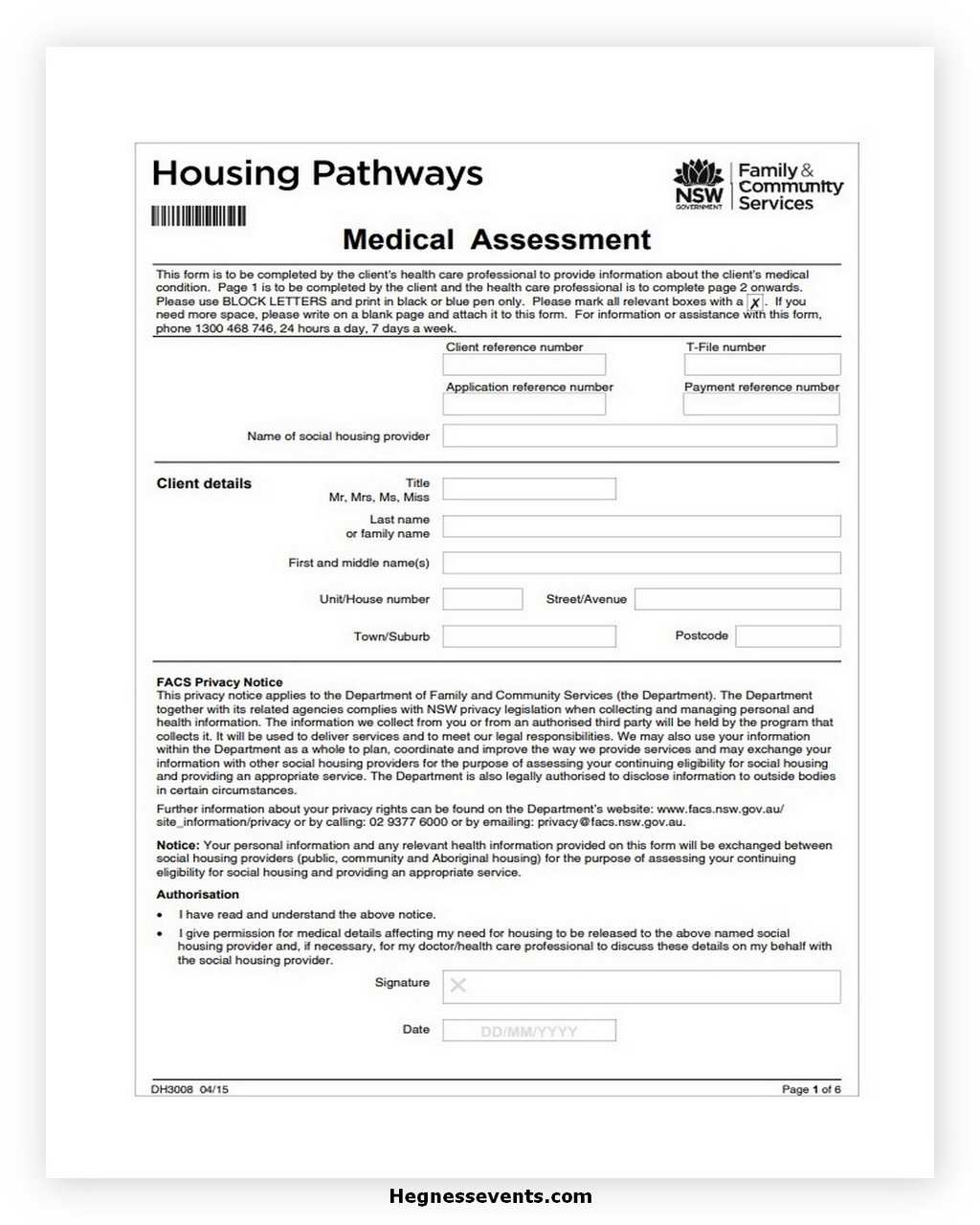 12+ Free Medical Assessment Form Template and The Benefit - hennessy events