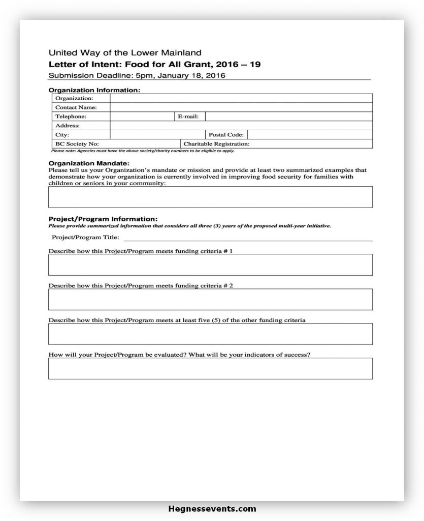 50 Best Sample Letter of Intent Template And How to Write It - hennessy ...