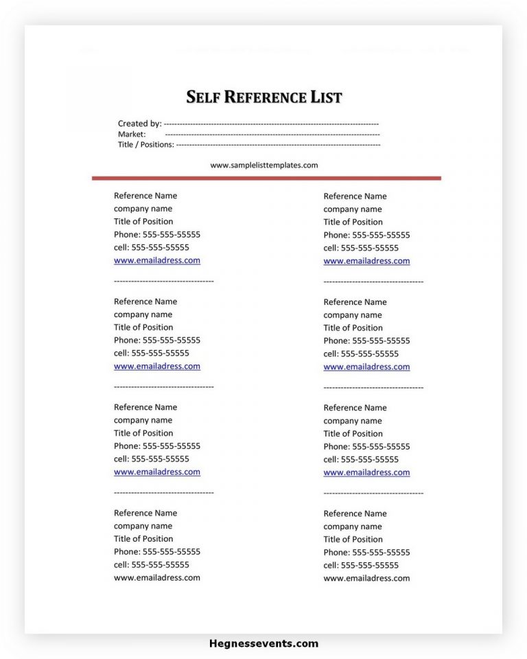 20 Amazing Reference List Template (List of References) - hennessy events