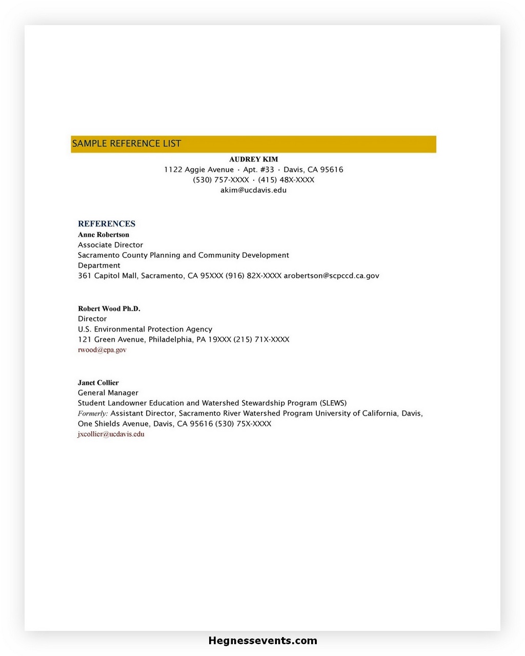 20 Amazing Reference List Template (List of References) - hennessy events