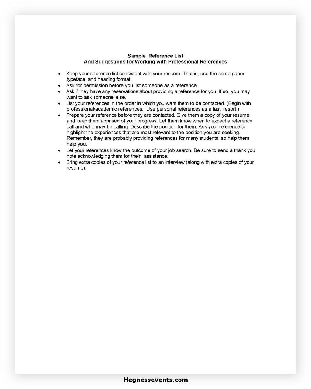 20 Amazing Reference List Template (List of References) - hennessy events